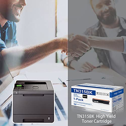 1-Pack Black Compatible Toner Cartridge Replacement for Brother TN315BK TN-315 Toner Cartridge to use with HL-4150CDN HL-4140CW HL-4570CDW HL-4570CDWT MFC-9640CDN MFC-9650CDW MFC-9970CDW Printer