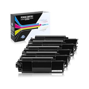 suppliesoutlet compatible toner cartridge replacement for brother tn850 / tn-850 (black,5 pack)