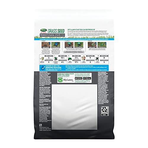 Scotts Turf Builder Grass Seed Pennsylvania State Mix is a Premium Mix Crafted for Pennsylvania Conditions, 2.4 lb.