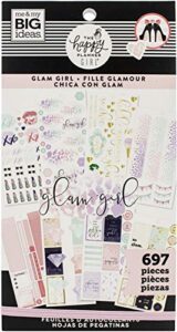 me & my big ideas happy planner stckrs, glam girl, 697/pkg