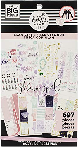 ME & MY BIG IDEAS Happy Planner STCKRS, Glam Girl, 697/Pkg