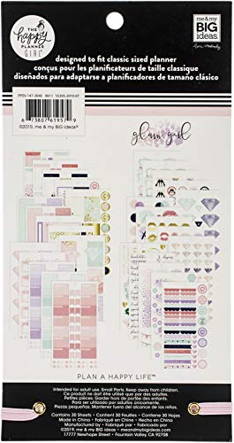 ME & MY BIG IDEAS Happy Planner STCKRS, Glam Girl, 697/Pkg