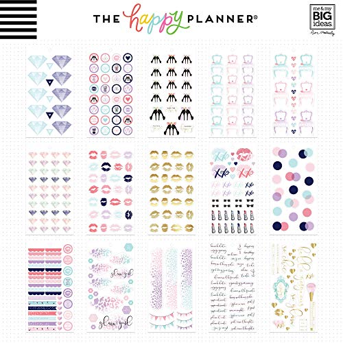 ME & MY BIG IDEAS Happy Planner STCKRS, Glam Girl, 697/Pkg