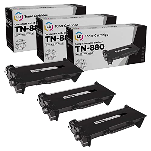 LD Products Compatible Toner Cartridge Replacement for Brother TN880 Super High Yield (Black, 3-Packs) for use in DCP-L6600DW HL-L6200DW HL-L6200DWT HL-L6250DN HL-L6250DW HL-L6300DWT & HL-L6300DW