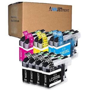 10 pack compatible ink cartridge replacement for brother lc203xl lc203 xl used in mfc-j480dw mfc-j880dw mfc-j4420dw mfc-j680dw mfc-j885dw printer (4 black, 2 cyan, 2 magenta, 2 yellow, 10 pack)