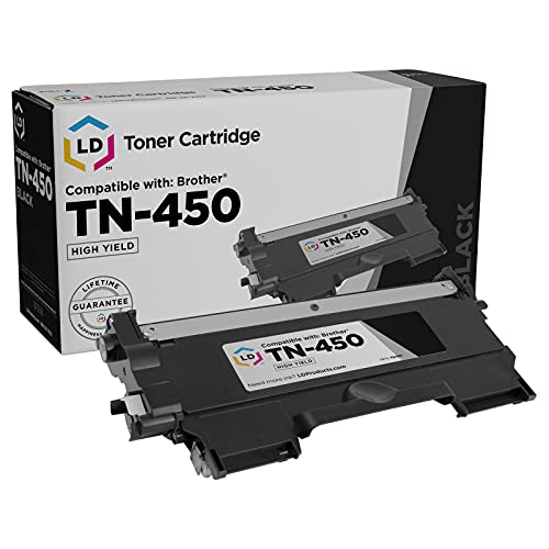 LD Compatible Toner Cartridge Replacement for Brother TN450 High Yield (Black)