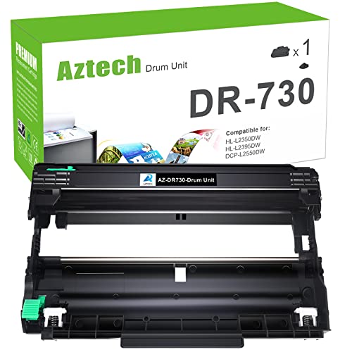 Aztech Compatible Drum Unit Replacement for Brother DR730 DR-730 DR 730 for MFC-L2710DW MFC-L2750DW HL-L2395DW HL-L2370DW HL-L2350DW HL-L2390DW DCP-L2550DW MFC-L2750DWXL Printer (Black 1-Pack)