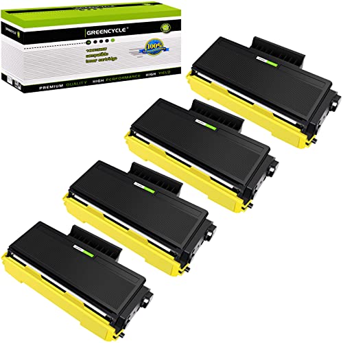 Greencycle 4 PK TN580 Black Toner Cartridges High Yield Compatible for Brother HL5280 HL5250DN MFC8860DN MFC8870WN Printer