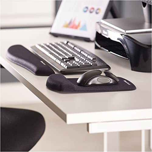 Fellowes® PlushTouch™ Mouse Pad With Wrist Rest, Black