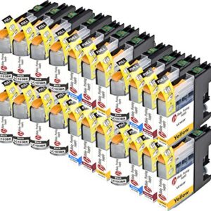 Blake Printing Supply Compatible Ink Cartridge Replacement for Brother LC101, LC103 (Black, Cyan, Magenta, Yellow, 22-Pack)