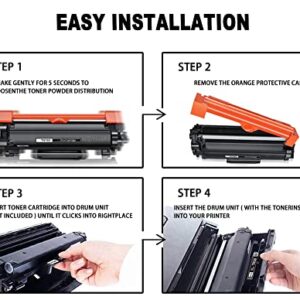 2 Pack TN760 TN730 High Yield Toner Cartridge Replacement with Smart Chip for Brother Compatible with MFC-2710DW HL-L2395DW DCP-L2550DW HL-L2370DW HL-L2690DW HL-L2390DW MFC-L2750DW,Black