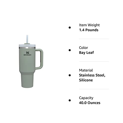 The Quencher H2.0 FlowState™ Tumbler (Soft Matte) | 40 OZ Bay Leaf