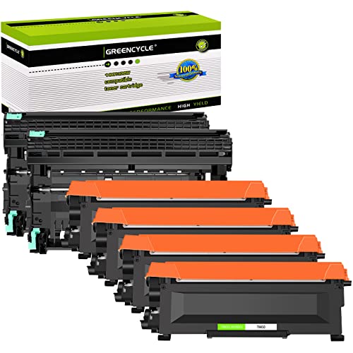 GREENCYCLE TN450 TN-450 Toner Cartridge DR420 Drum Unit Set Compatible for Brother HL-2270DW HL-2280DW HL-2230 HL-2240 MFC-7860DW MFC-7360N DCP-7065DN Intellifax 2840 2940 Printer (4 Toner, 2 Drum)