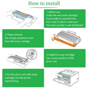 GREENCYCLE TN450 TN-450 Toner Cartridge DR420 Drum Unit Set Compatible for Brother HL-2270DW HL-2280DW HL-2230 HL-2240 MFC-7860DW MFC-7360N DCP-7065DN Intellifax 2840 2940 Printer (4 Toner, 2 Drum)