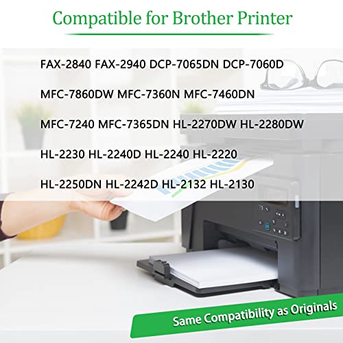 GREENCYCLE TN450 TN-450 Toner Cartridge DR420 Drum Unit Set Compatible for Brother HL-2270DW HL-2280DW HL-2230 HL-2240 MFC-7860DW MFC-7360N DCP-7065DN Intellifax 2840 2940 Printer (4 Toner, 2 Drum)