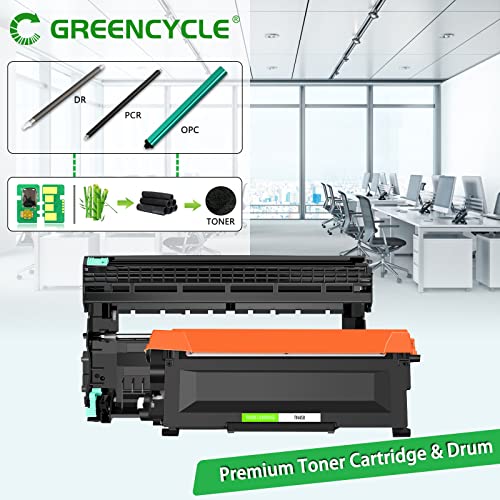 GREENCYCLE TN450 TN-450 Toner Cartridge DR420 Drum Unit Set Compatible for Brother HL-2270DW HL-2280DW HL-2230 HL-2240 MFC-7860DW MFC-7360N DCP-7065DN Intellifax 2840 2940 Printer (4 Toner, 2 Drum)