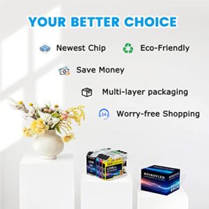 BINKSYLER LC20EXXL Ink Cartridges BK/C/Y/M Super High Yield Replacement for Brother LC20E LC20EXXL Ink Cartridges for Brother MFC-J985DW J775DW J5920DW J985DWXL Printers(3BK,3C,3M,3Y) 12 Pack