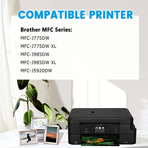 BINKSYLER LC20EXXL Ink Cartridges BK/C/Y/M Super High Yield Replacement for Brother LC20E LC20EXXL Ink Cartridges for Brother MFC-J985DW J775DW J5920DW J985DWXL Printers(3BK,3C,3M,3Y) 12 Pack