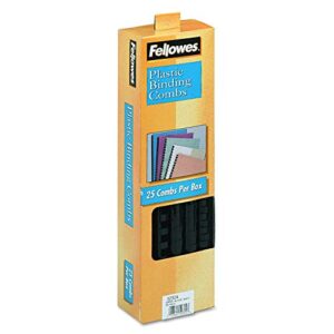 Fellowes 52324 Plastic Comb Bindings, 5/8" Diameter, 120 Sheet Capacity, Black (Pack of 25 Combs) (2)