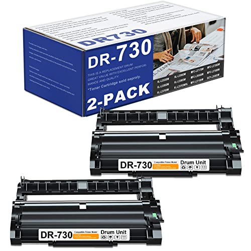 DR-730 Drum Unit Replacement for Brother DR-730 MFC-L2730DW HL-L2395DW MFC-L2710DW MFC-L2750DW HL-L2370DW HL-L2390DW DCP-L2550DW Printer, DR-760 Drum Imaging [2 Pack, 14,000 Pages/Drum Cartridge]