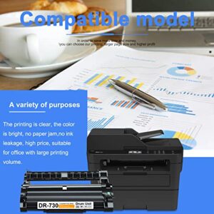 DR-730 Drum Unit Replacement for Brother DR-730 MFC-L2730DW HL-L2395DW MFC-L2710DW MFC-L2750DW HL-L2370DW HL-L2390DW DCP-L2550DW Printer, DR-760 Drum Imaging [2 Pack, 14,000 Pages/Drum Cartridge]