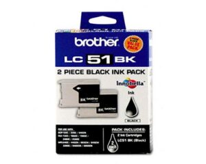 brother mfc-685cw black ink cartridge twin pack (oem) 1,000 pages