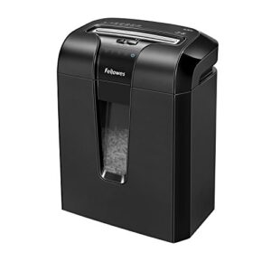 fellowes 4600001 shredder cross-cut, 10sht cap, 15-1/4″x10″x19″, black