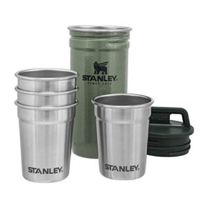 stanley 10-01705-033 the nesting shot glass set hammertone green set of 4-2oz/59ml