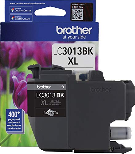 Brother Genuine LC3013BK, LC30133PKS High Yield Black, Cyan, Magenta and Yellow Ink Cartridge Set, LC3013