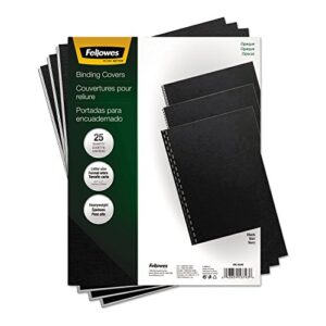 Fellowes 5224901 Presentation Covers, Plain, Letter,8-1/2-Inch x11-Inch, 25/PK, Black