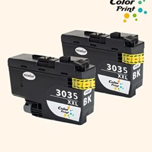 2-Pack ColorPrint Compatible Black Ink Cartridge LC3035XXL Replacement for Brother LC3035 XXL LC3033 LC3033XXL LC3035BK LC-3035BK Work wiht MFC-J815DW MFC-J805DWXL MFC-J805DW MFC-J995DW MFC-J995DWXL