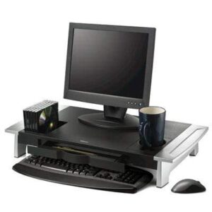 Fellowes 8031001 Storage Monitor Riser,Adjustbl,27-Inch X14-1/16-Inch X4-Inch -6-1/2-Inch,Bk/Sr