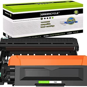 greencycle 1 Pack TN660 TN-660 Black Toner Cartridge & 1 Pack DR630 Drum Unit Compatible for Brother DCP-L2520DW DCP-L2540DW HL-L2360DW HL-L2380DW MFC-L2700DW MFC-L2740DW Laser Printer