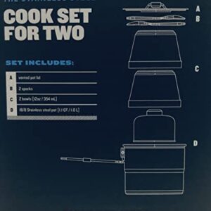 Stanley 10-09997-001 The Cook Set for Two Stainless Steel 1.1QT / 1.0L