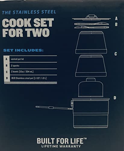 Stanley 10-09997-001 The Cook Set for Two Stainless Steel 1.1QT / 1.0L