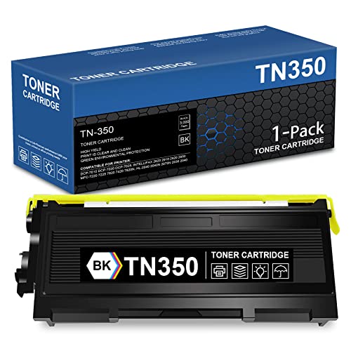 UOTYUE TN350 TN-350 Black Toner Cartridge Compatible Replacement for Brother TN 350 IntelliFax 2820 2920, MFC-7220 7820 7820N, HL-2040N 2070N, DCP-7010 7020 7025 Printer Ink (1-Pack - 3,000 Yield)