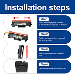 TN760 High Yield Toner Cartridge TN-760 Replacement for Brother TN-760 TN760 HL-L2350DW HL-L2395DW HL-L2390DW HL-L2370DW MFC-L2750DW MFC-L2710DW DCP-L2550DW Printer Toner (1 Pack)