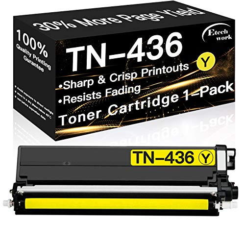 Etechwork Compatible Toner Cartridge Replacement for TN436Y TN-436Y TN436 TN-436 use with Brother MFC-L8900CDW MFC-L9570CDW HL-L8360CDW HL-L9310CDW Printer (Yellow)