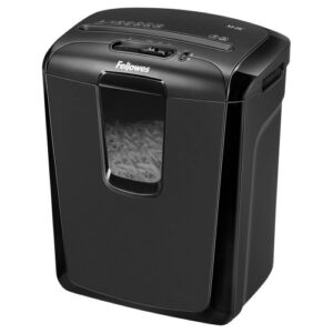 fellowes powershred m-8c 8 sheet cross cut personal shredder with safety lock