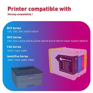 HOTCOLOR (2BK,1C,1M,1Y) LC51 LC-51 Compatible Ink Inkjet Cartridges for Brother DCP-130C 330C 350C 540CN 560CN MFC-230C 240C 440CN 465CN 665CW 685CW 845CW 885CW 3360C 5460CN 5860CN Printer