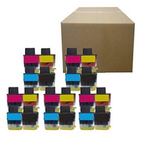 inktoneram compatible ink cartridges replacement for brother lc41 lc-41 dcp-110c dcp-115c dcp-120c dcp-310cn dcp-315cn mfc-210c mfc-215c mfc-410cn mfc-420cn mfc-425cn mfc-620cn ([5bk,5c,5m,5y], 20pk)