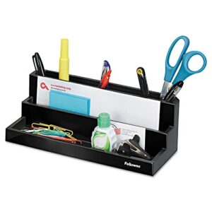 fellowes 8038901 organizer, w/compartments, 11-1/4-inch x5-inch x3-7/8-inch, black