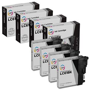 ld products compatible ink cartridge replacement for brother lc61bk (black, 4-pack)