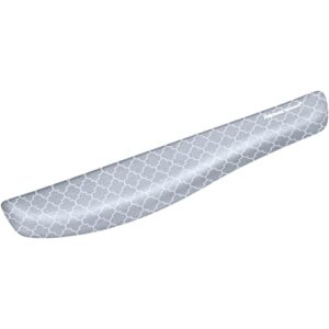 fellowes plushtouch keyboard wrist rest 18 1/8 x 3 3/16 x 1 gray/white lattice fel9549801