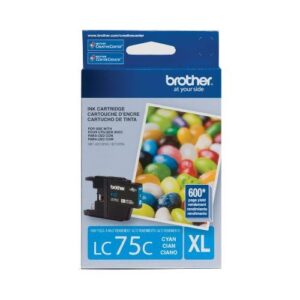 brother lc75c oem ink – mfcj280w j425w j430w j435w j625dw j825dw j835dw j5910dw j6510dw j6710dw j6910dw high yield cyan ink (600 yield)