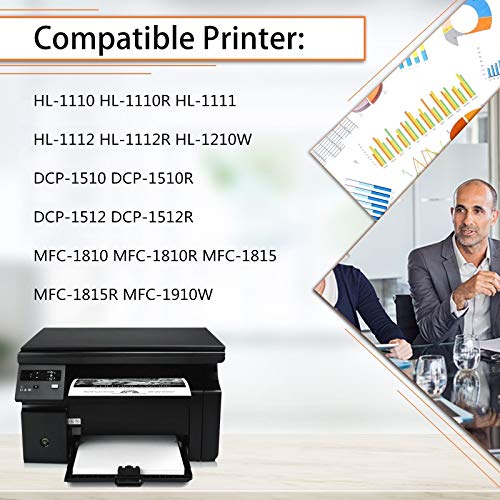 KCMYTONER High Capacity Compatible for Brother Toner Cartridge Replacement for TN-1000 TN1000 use in DCP-1510 DCP-1612W HL-1110 HL-1112W HL-1210W MFC1810 MFC1910 MFC1910W Laser Printer - Black,4-Pack