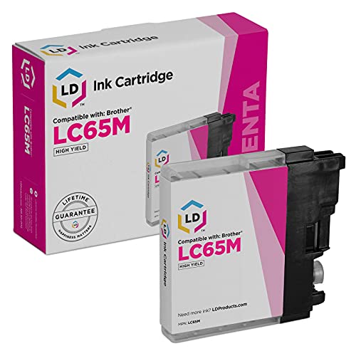 LD Compatible Ink Cartridge Replacement for Brother LC65M High Yield (Magenta)