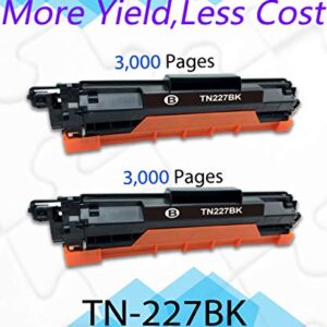 EASYPRINT (2x Black) Compatible 227 Toner Cartridge TN227 Replacement for TN-227 Used for Brother HL-L3210CW HL-L3270CDW HL-L3230CDW HL-L3290CDW HL-L3230CDN MFC-L3710CW MFC-L3770CDW MFC-L3750CDW