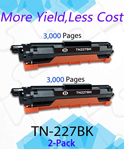 EASYPRINT (2x Black) Compatible 227 Toner Cartridge TN227 Replacement for TN-227 Used for Brother HL-L3210CW HL-L3270CDW HL-L3230CDW HL-L3290CDW HL-L3230CDN MFC-L3710CW MFC-L3770CDW MFC-L3750CDW