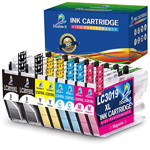 DOUBLE D LC3019 XXL Compatible Replacement for Brother LC3019 LC3019XXL Ink Cartridges Super High Yield for Brother MFC-J6930DW MFC-J6530DW MFC-J5330DW MFC-J6730DW (2BK,2C,2M,2Y) 8Pack